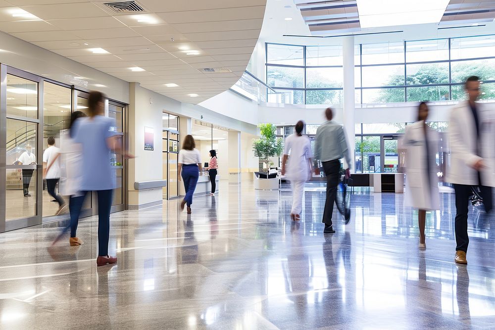 Staff Busy Lobby Area Modern | Free Photo - rawpixel