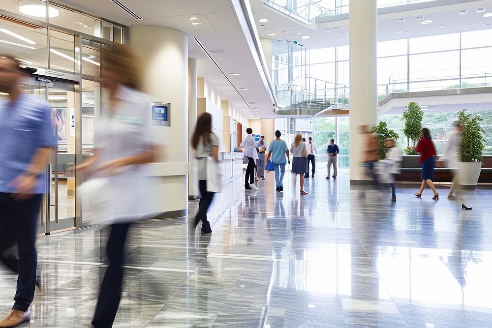 Staff Busy Lobby Area Modern | Free Photo - rawpixel