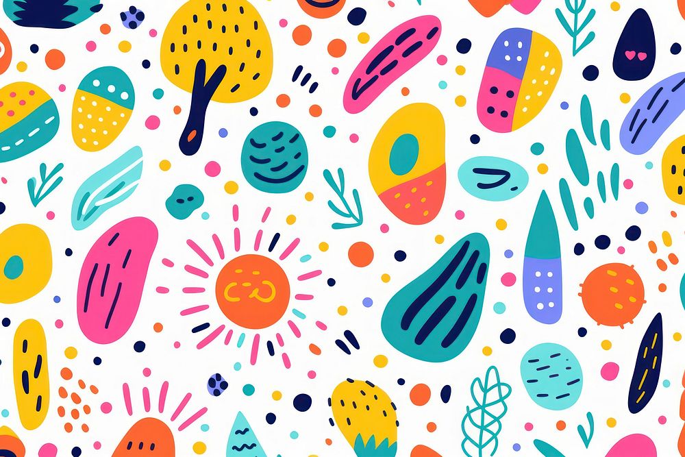 Cute doodle pattern backgrounds abstract. | Premium Photo Illustration ...