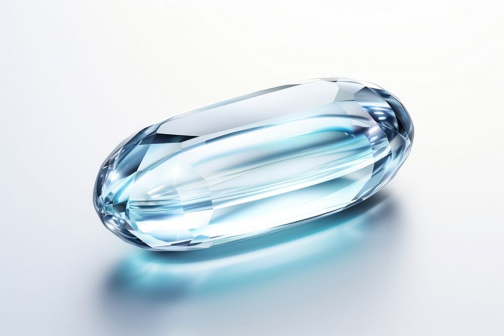 Pill gemstone crystal shape | Free Photo Illustration - rawpixel