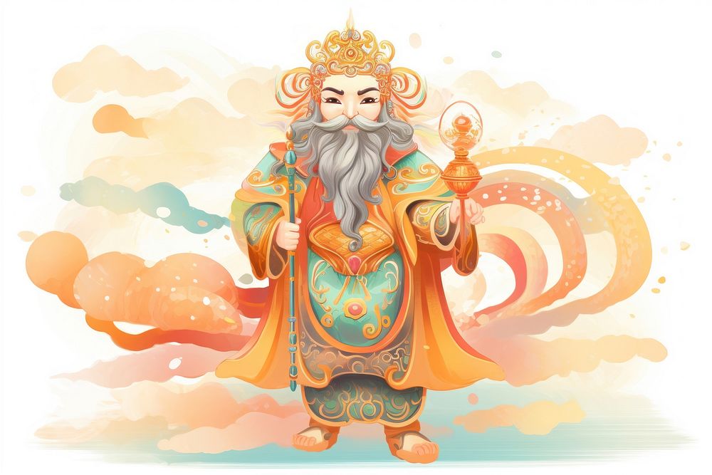 Chinese god art representation spirituality. | Premium Photo ...