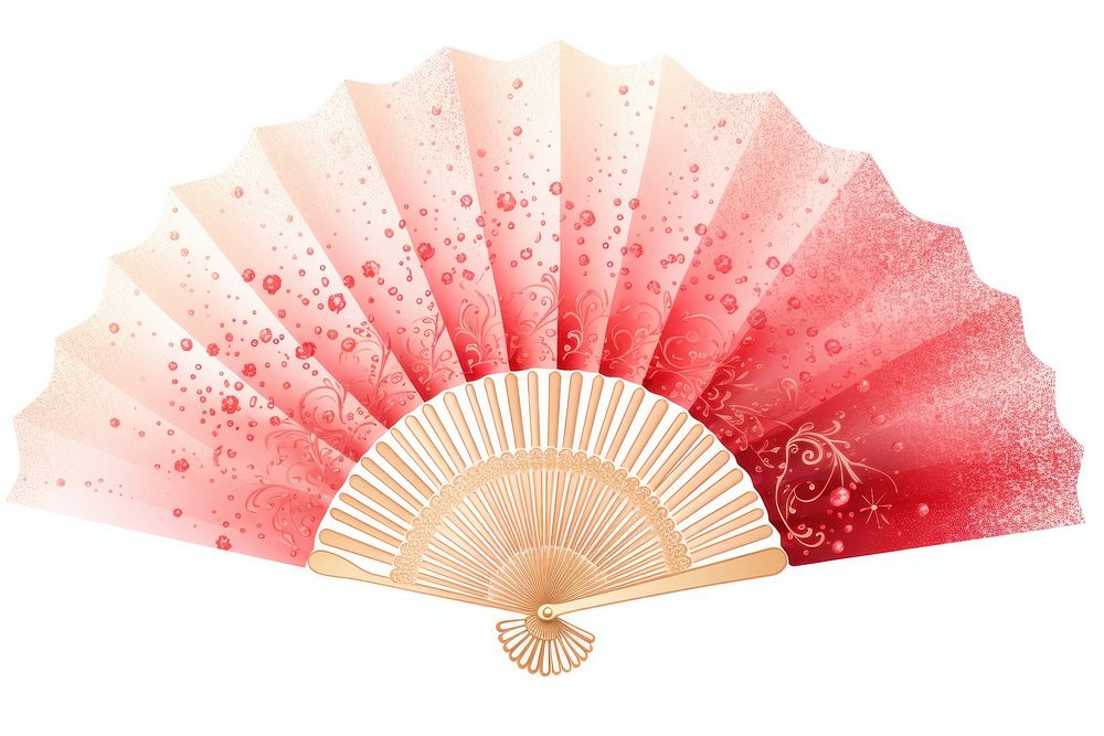 Chinese red traditional fan white | Free Photo Illustration - rawpixel