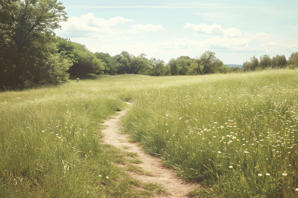 Empty scene walking path meadow | Premium Photo - rawpixel