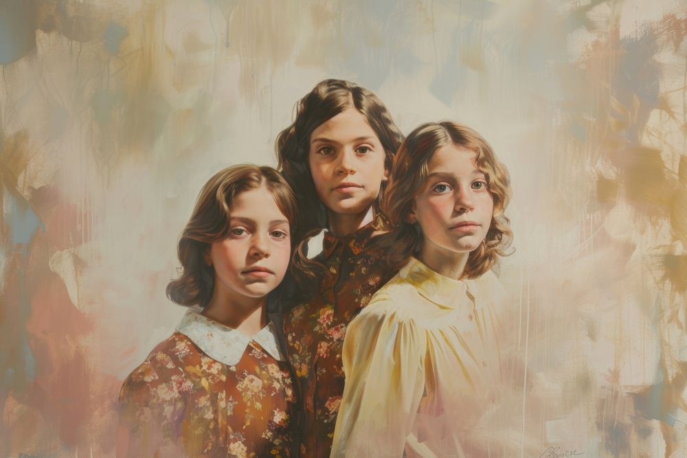 A family painting togetherness portrait. | Free Photo Illustration ...