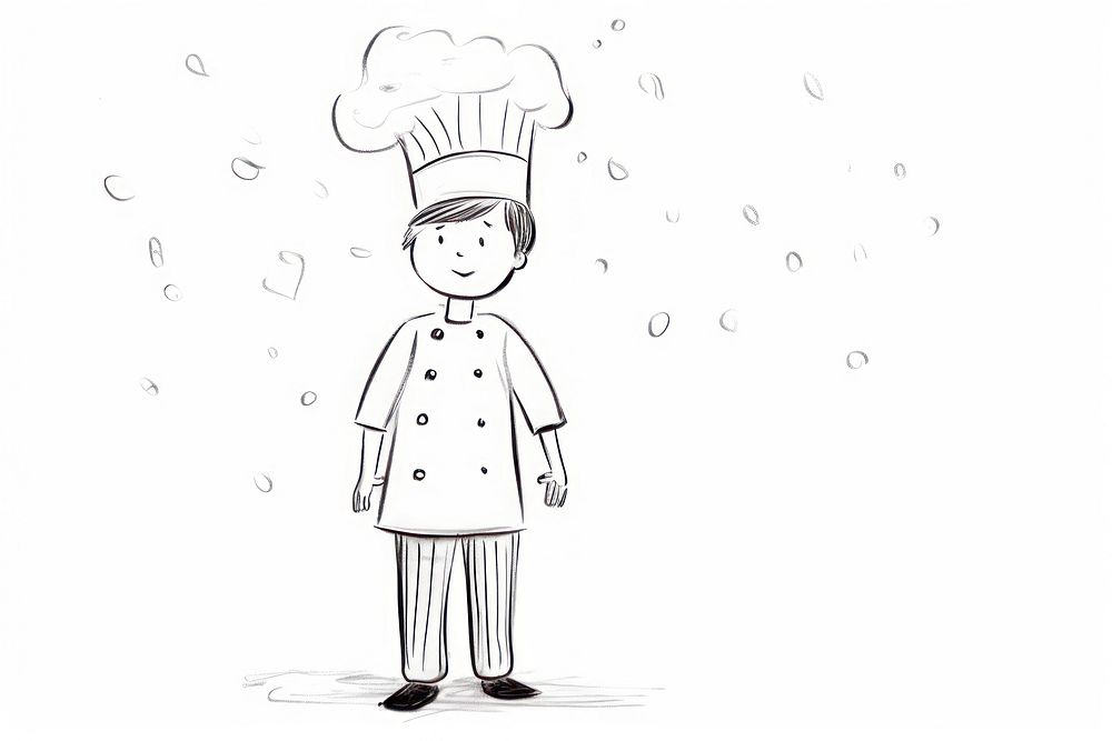 Hand-drawn illustration boy wearing chef | Free Photo Illustration ...