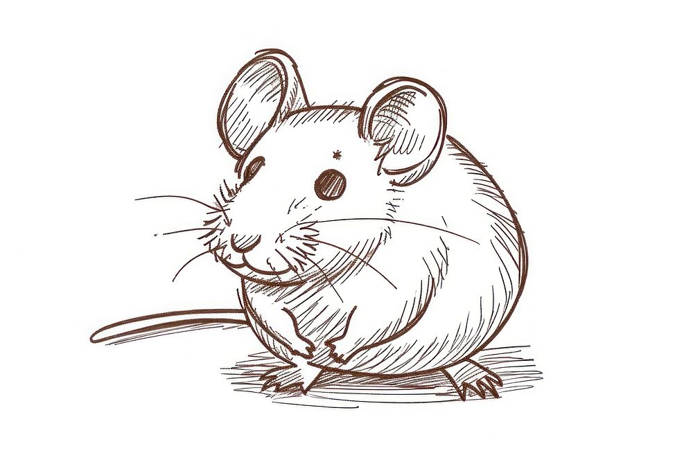 Hand-drawn sketch mouse drawing animal | Free Photo Illustration - rawpixel