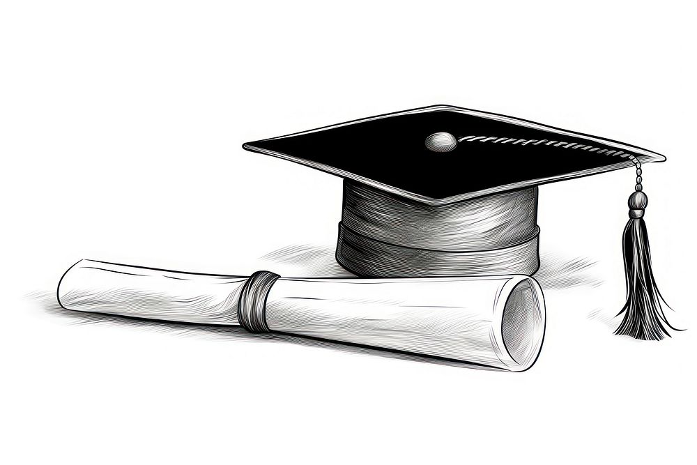 Graduate cap and diploma sketch | Free Photo Illustration - rawpixel