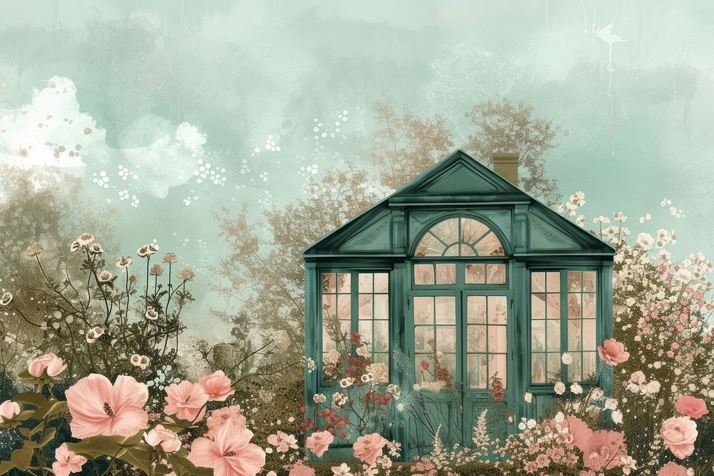 Flower house architecture building. | Premium Photo Illustration - rawpixel