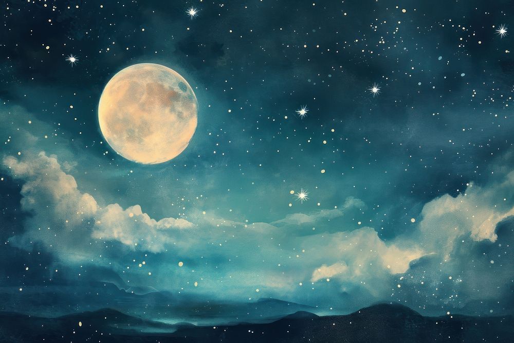 Night moon backgrounds astronomy. | Free Photo Illustration - rawpixel