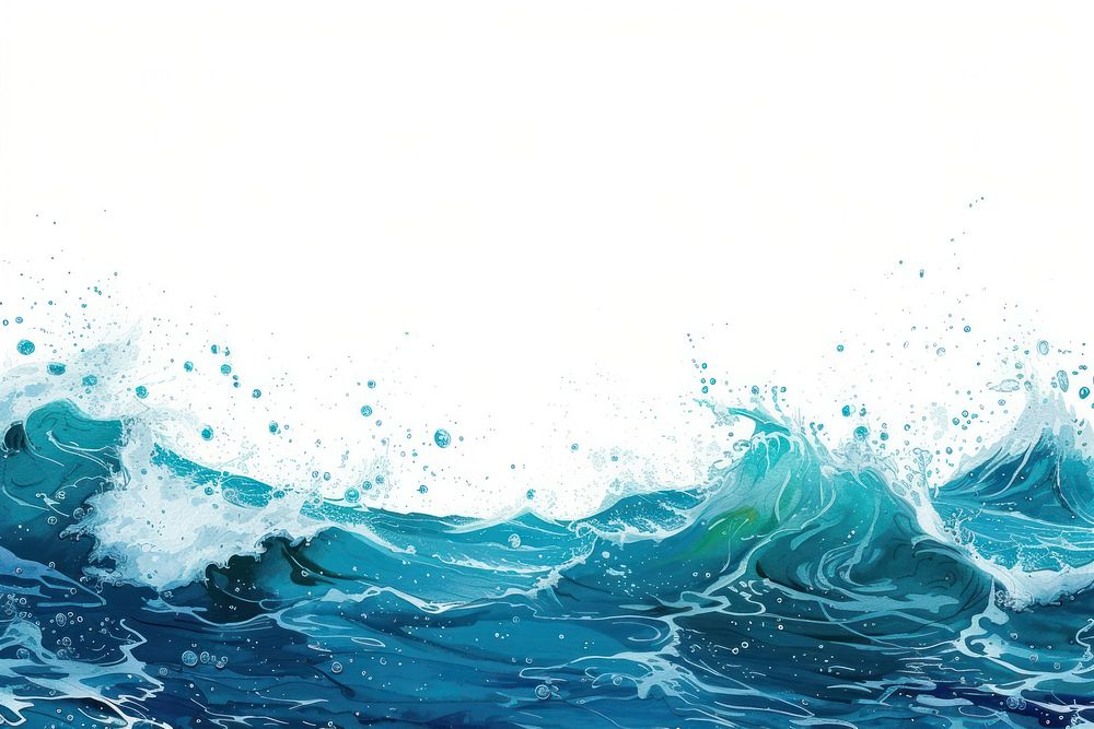 Sea wave backgrounds outdoors nature. | Premium Photo Illustration ...