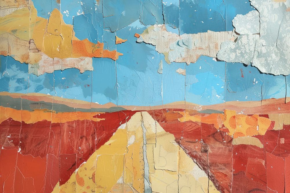 Country road art abstract painting | Free Photo Illustration - rawpixel