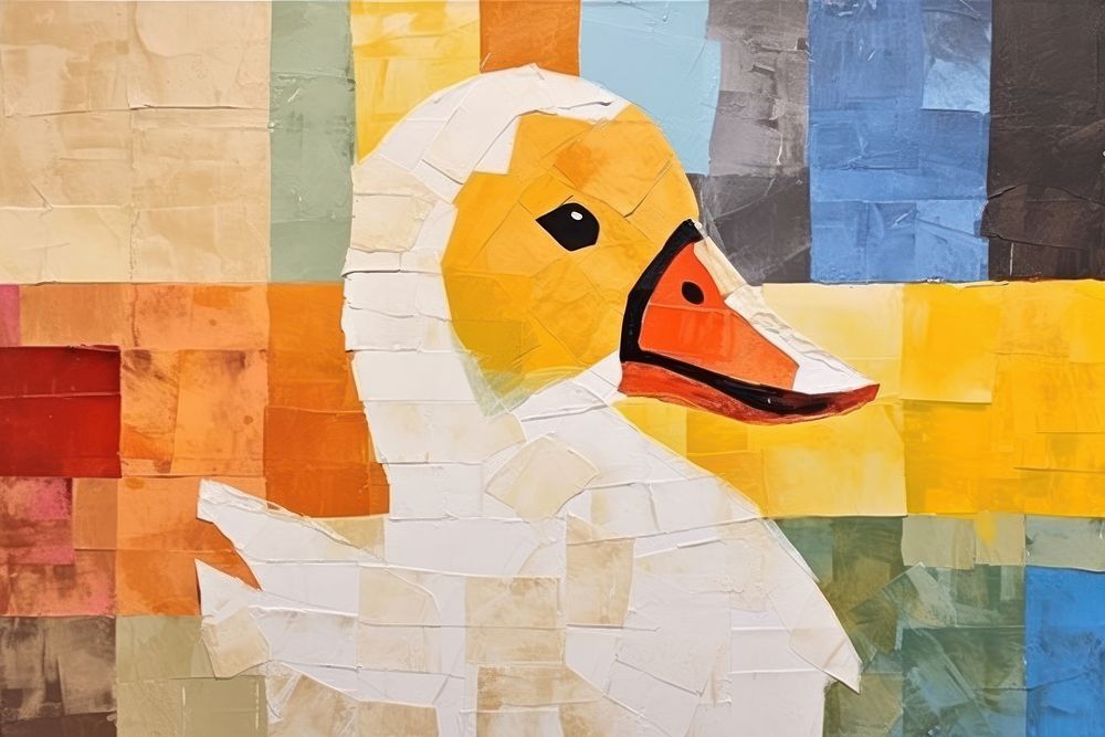 Abstract duck ripped paper art | Premium Photo - rawpixel