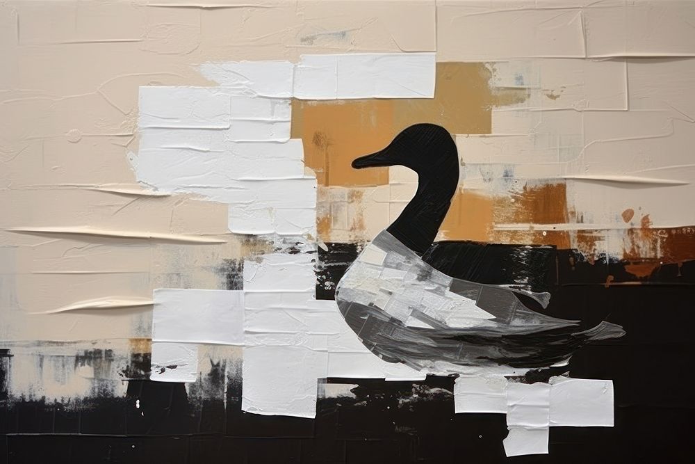 Abstract duck ripped paper art | Free Photo - rawpixel