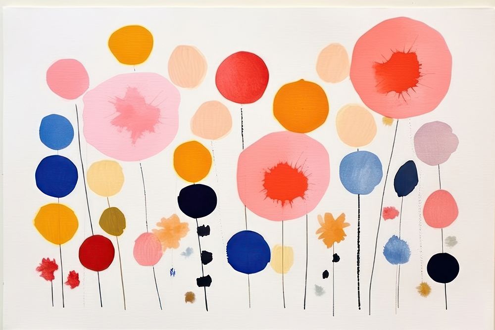 Abstract wildflower paper art painting | Premium Photo - rawpixel