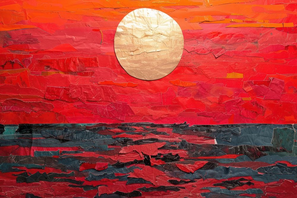 Red Sea art painting outdoors. | Premium Photo Illustration - rawpixel