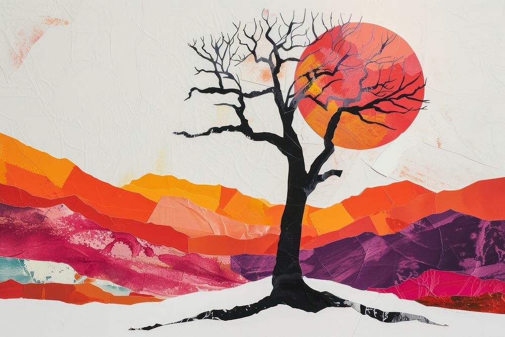 Tree tree art painting. | Premium Photo Illustration - rawpixel