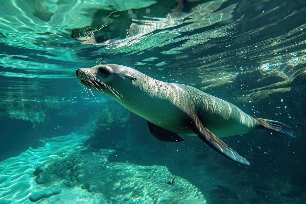 Side view underwater photo natural | Premium Photo - rawpixel