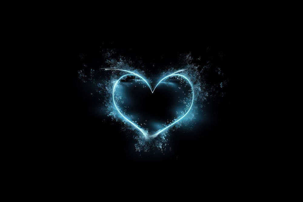 A heartshape backgrounds glowing night. | Premium Photo Illustration ...