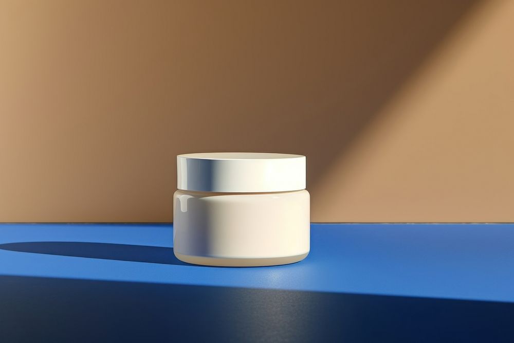 Cosmetic jar packaging blue container | Free Photo - rawpixel