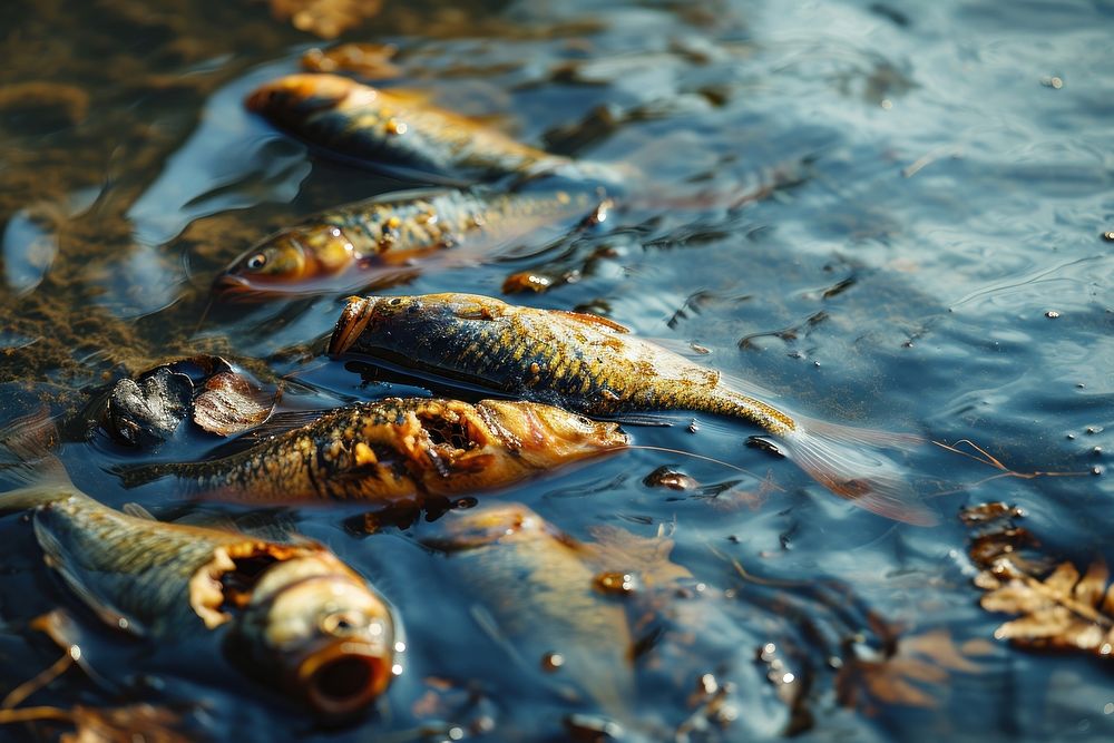 Dying fishes water surface outdoors | Premium Photo - rawpixel