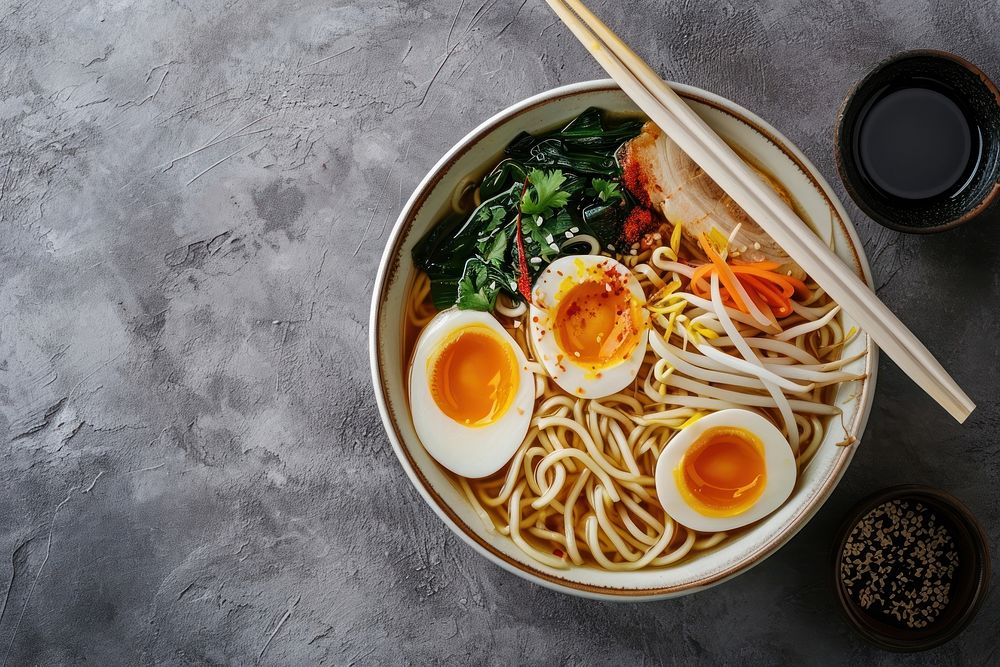 Ramen table food meal. AI | Premium Photo - rawpixel