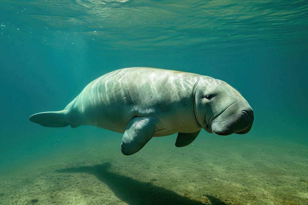 Underwater photo full body dugong | Premium Photo - rawpixel