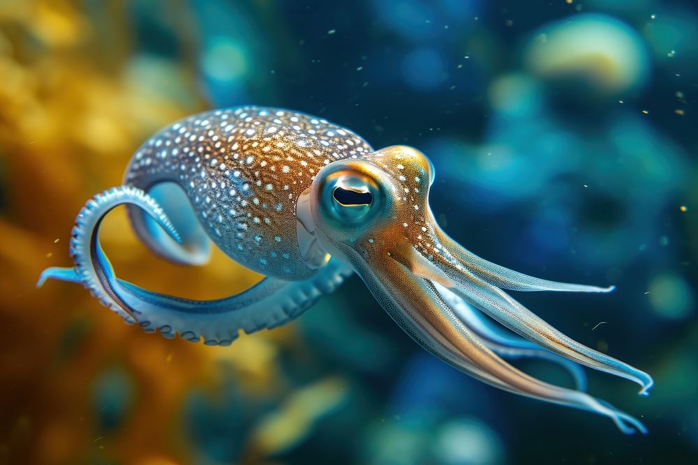 Underwater photo full body squid | Free Photo - rawpixel