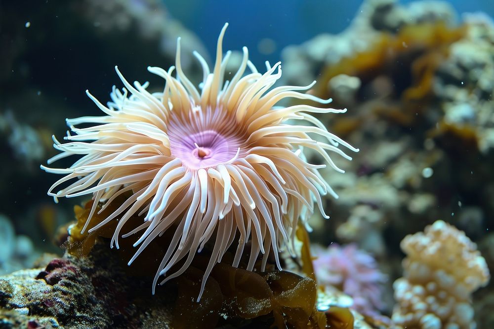 Underwater photo sea anemone animal | Free Photo - rawpixel