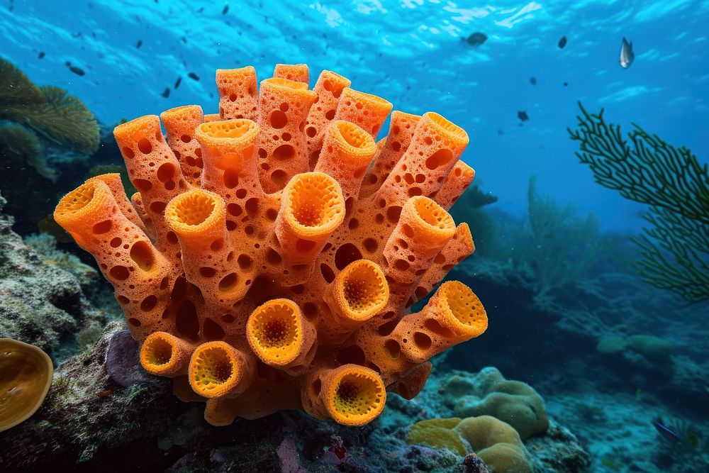 Underwater photo sea sponge animal | Premium Photo - rawpixel