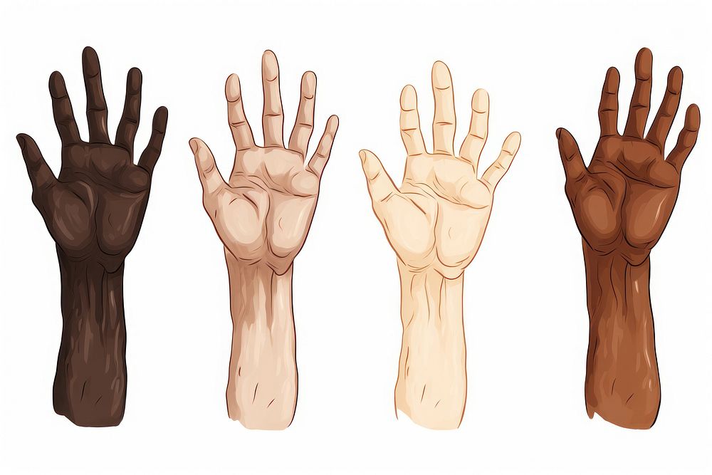 Vector illustration human hands disserent | Premium Photo Illustration ...
