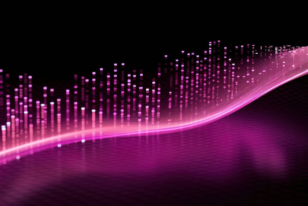Data streams purple light art. | Free Photo Illustration - rawpixel