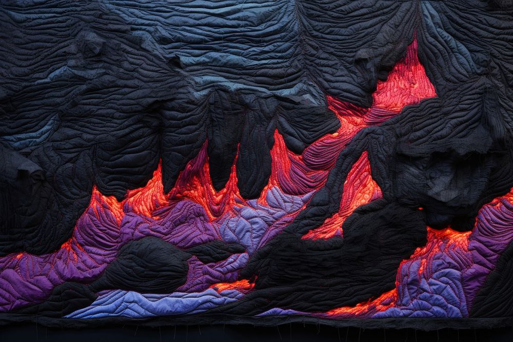 Ultraviolet running lava landscape mountain | Free Photo Illustration ...