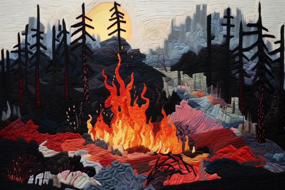 Bonfire mountain outdoors volcano. | Free Photo Illustration - rawpixel