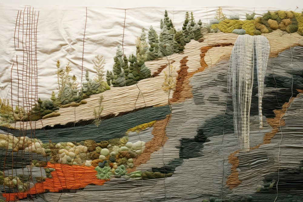 Daisy stepped valley outdoors painting | Free Photo Illustration - rawpixel