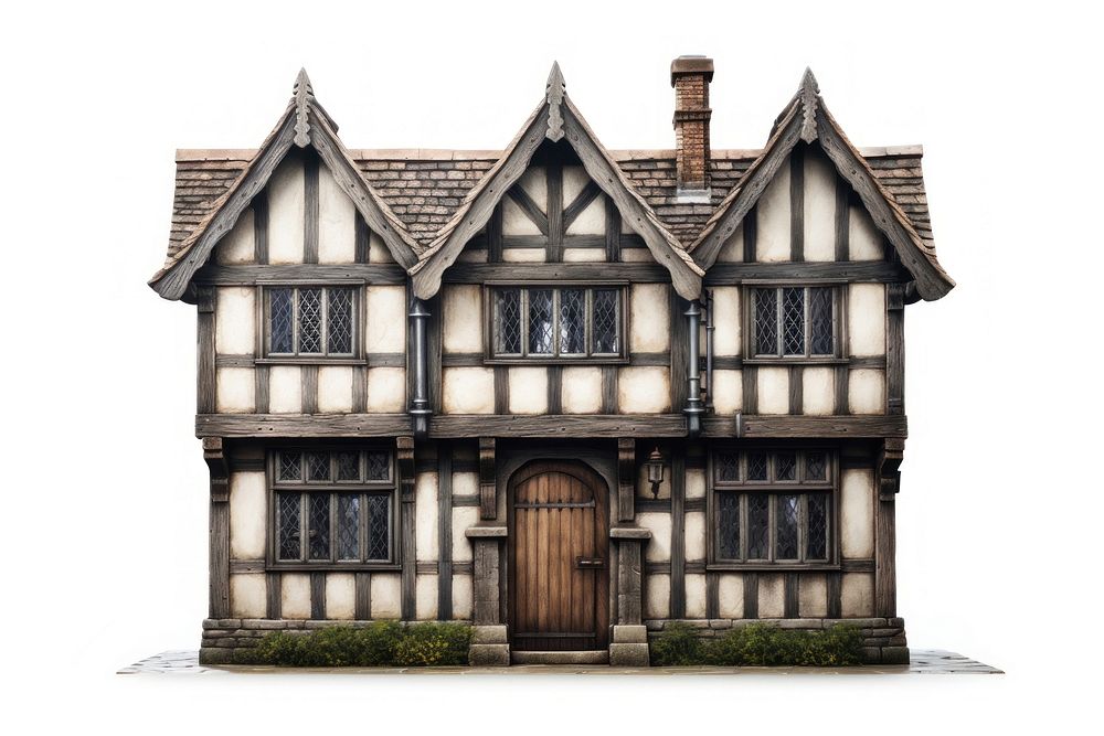 Tudor townhouse architecture building white | Free Photo - rawpixel