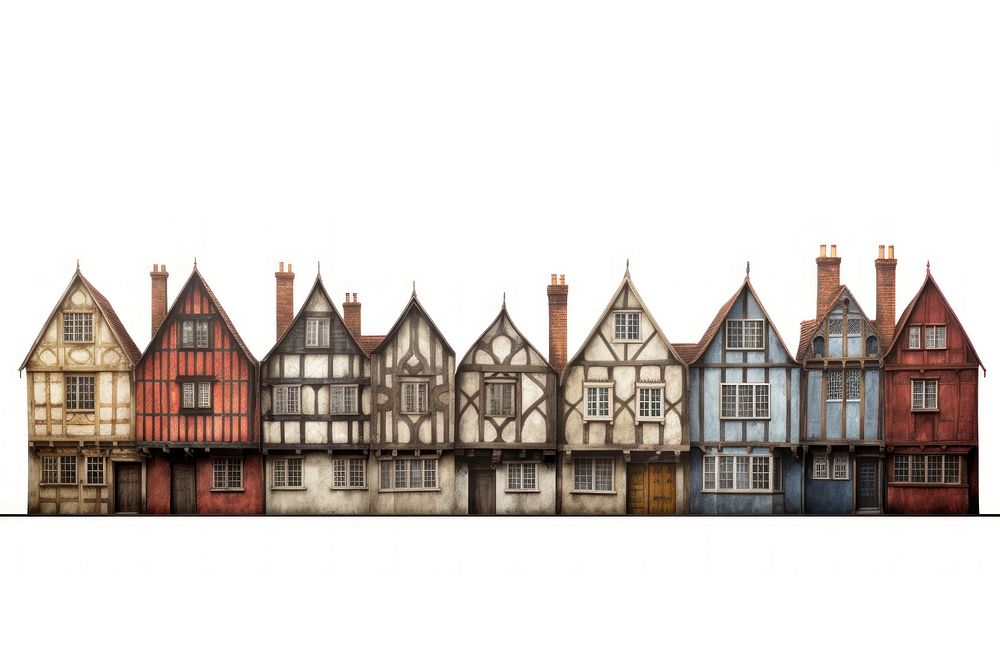 Row tudor town houses architecture | Premium Photo - rawpixel