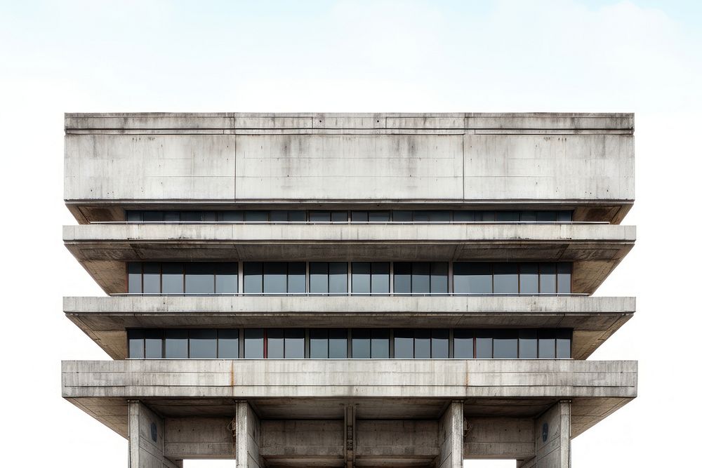 Brutalist office skyscraper building top | Free Photo - rawpixel
