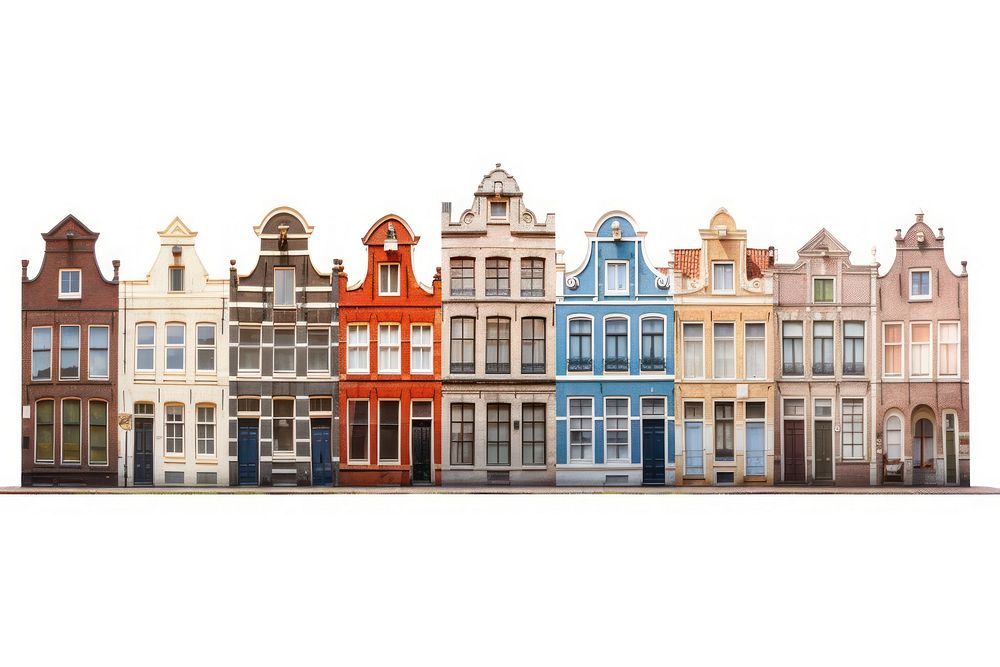 Dutch row houses architecture building | Free Photo - rawpixel