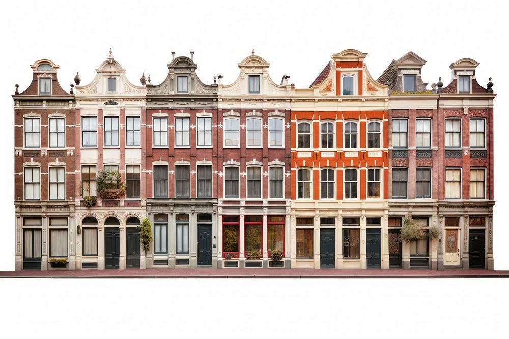 Dutch row houses architecture building | Free Photo - rawpixel