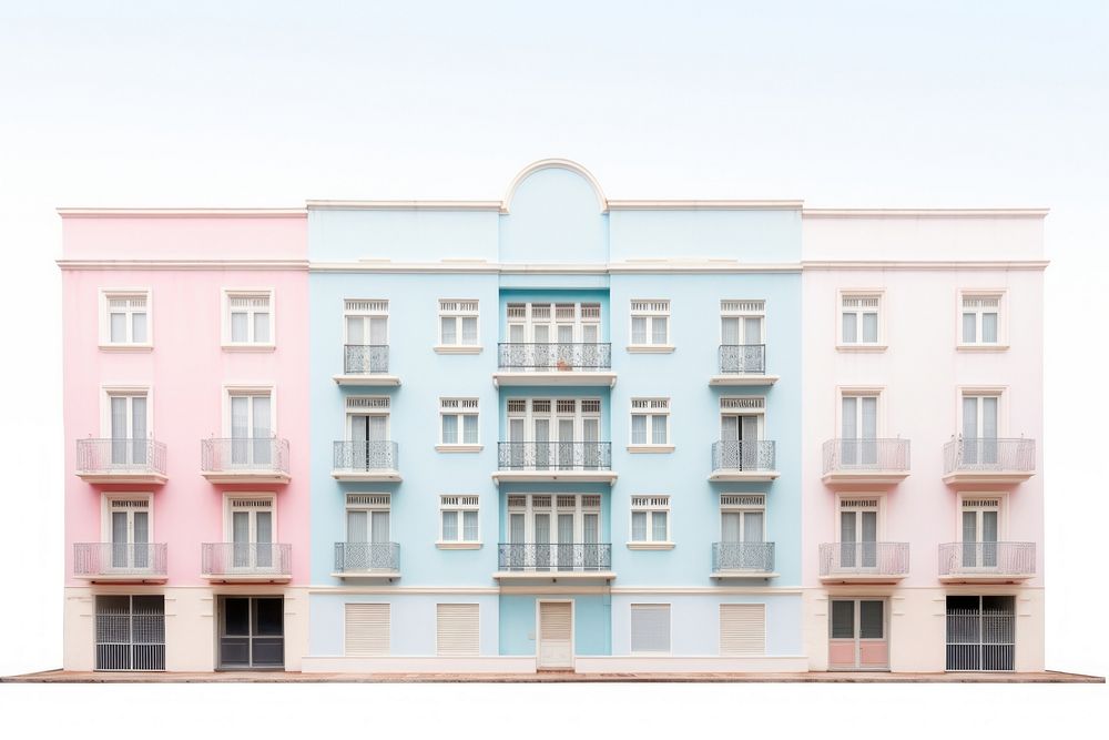 Architecture photo pastel apartment building | Premium Photo - rawpixel