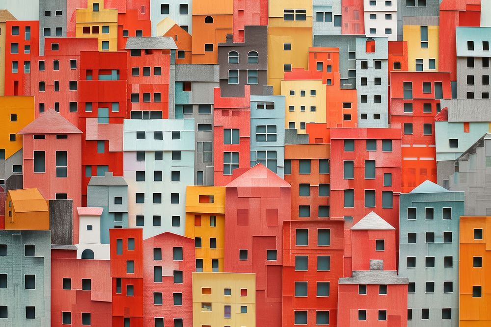 The buildings city architecture collage. | Premium Photo Illustration ...