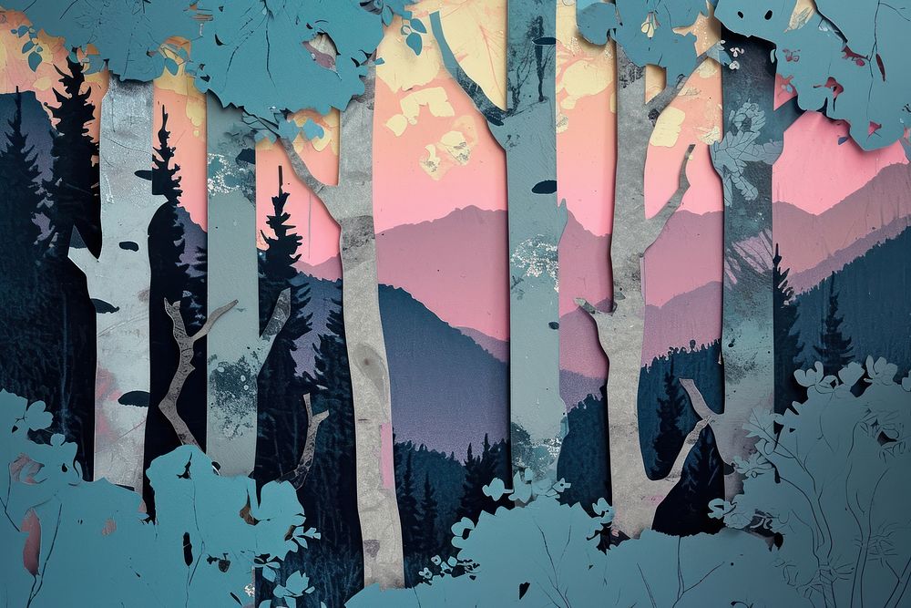 Wildlife outdoors collage forest. | Premium Photo Illustration - rawpixel