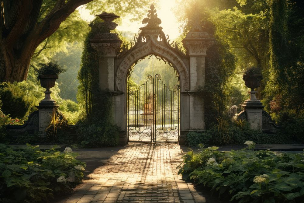 Park garden gate architecture. | Premium Photo - rawpixel