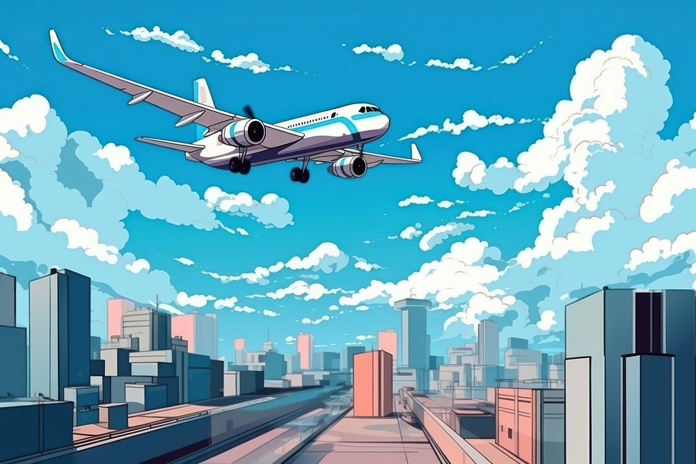 Touchdown Cologne Building aircraft airplane | Premium Photo ...