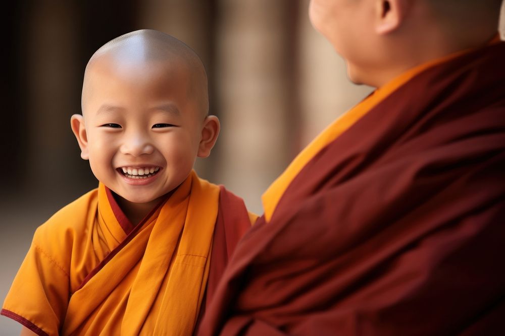 Monk smiling temple adult. AI | Premium Photo - rawpixel