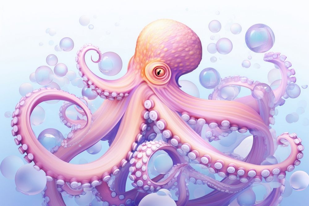 Octopus animal invertebrate transparent. | Premium Photo Illustration ...