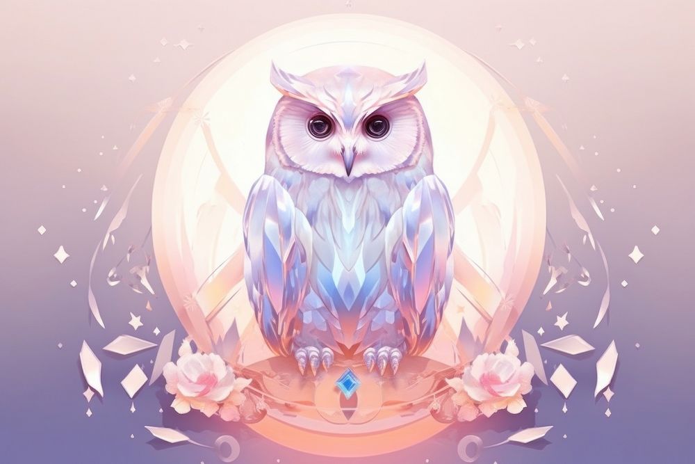 Owl bird art illuminated. | Free Photo Illustration - rawpixel