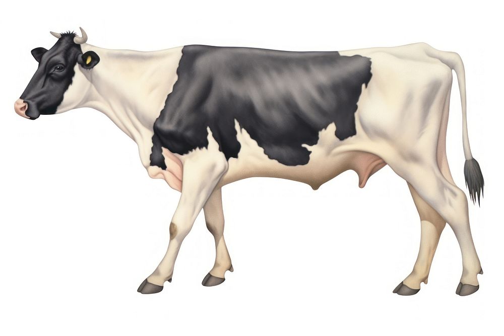 Dairy cow livestock mammal animal. | Premium Photo Illustration - rawpixel