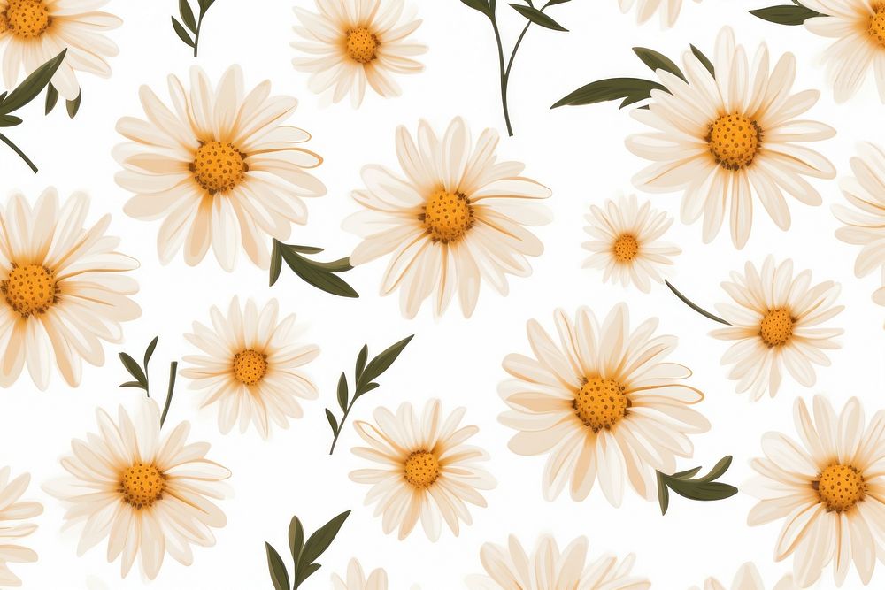 Daisy vector background pattern backgrounds | Premium Photo ...