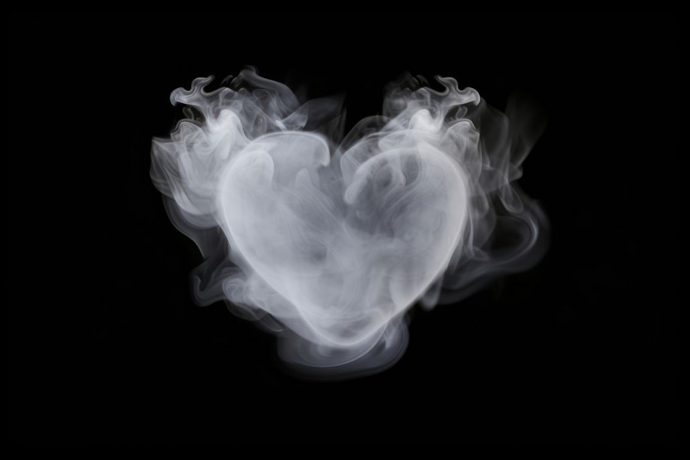 Heart fog effect smoke black | Free Photo - rawpixel